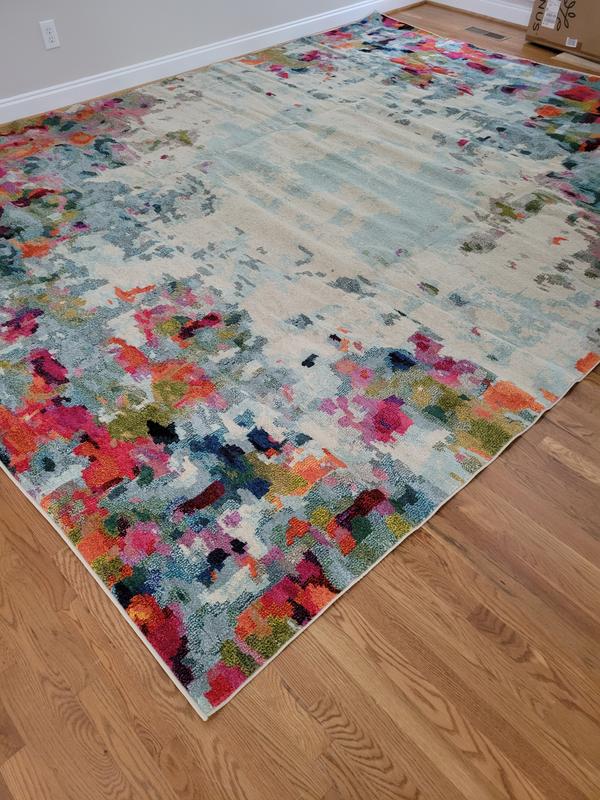 Unique Loom Joyous Chromatic 10 X 13 (ft) Multi/Beige Indoor Abstract ...