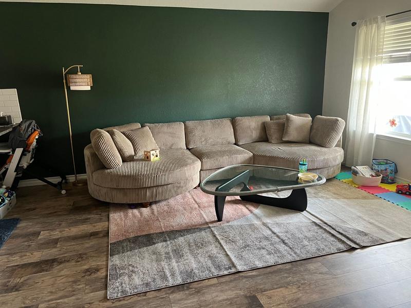 nuLOOM Emelia Abstract Circles 4ft. x 6ft. Beige Area Rug in the Rugs ...