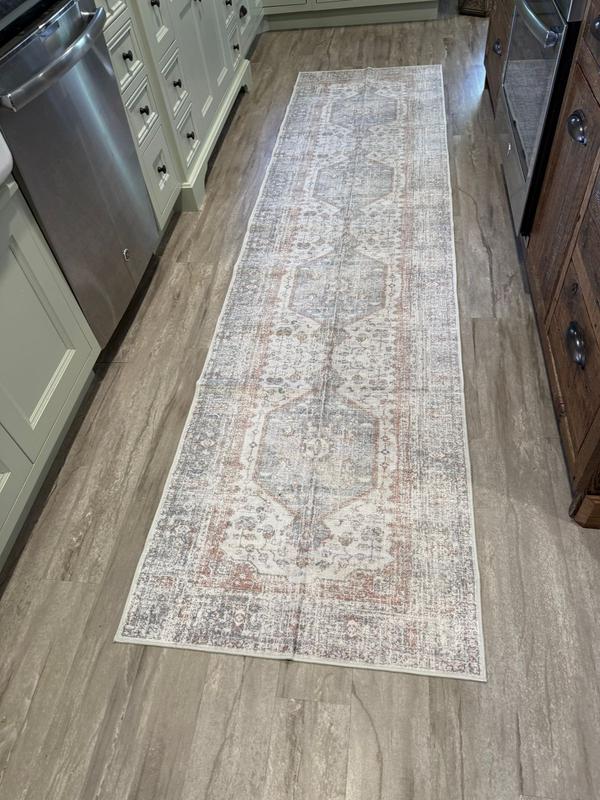 nuLOOM Revel 4 X 6 (ft) Grey Indoor Medallion Machine Washable Area Rug ...