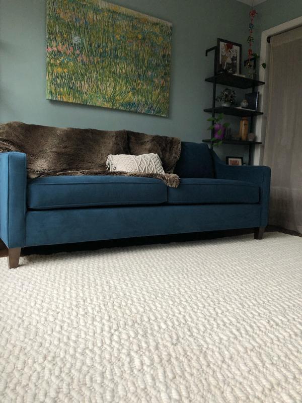 nuLOOM Selina 8 X 10 (ft) Wool Light Blue Indoor Solid Area Rug VESE01B ...