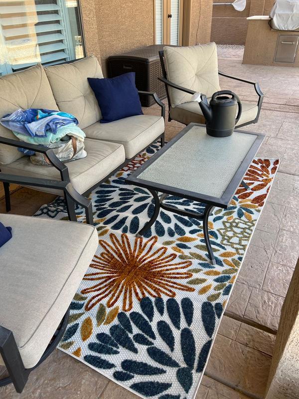 nuLoom Claudia Transitional Floret Multi Outdoor Area Rug - Macy's