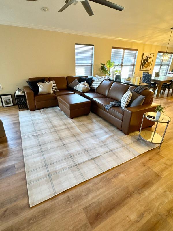 nuLOOM Callipoe SplashGuard Rustic Machine Washable 3ft. x 5ft. Beige ...