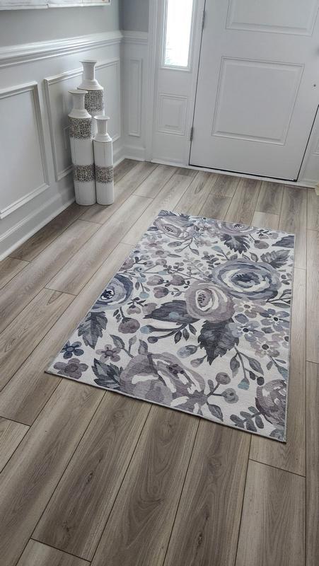 nuLOOM 2 x 3 (ft) Loomed Polyester Light Grey Rectangular Indoor ...