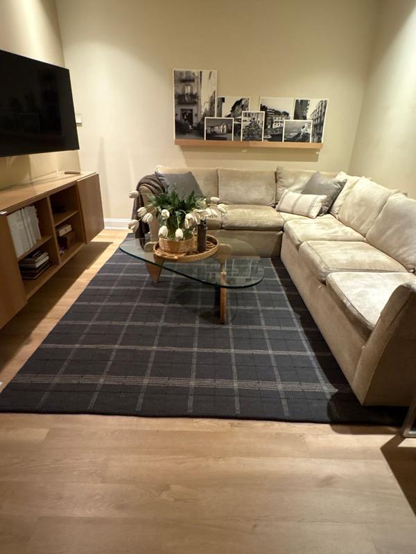 Rugs USA Nate Berkus Downing Plaid Wool Cozy Area Rug in the Rugs ...