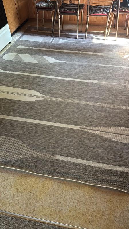 nuLOOM Emmie Graphic Indoor/Outdoor 6ft. 7in. x 9ft. Blue Area Rug in ...