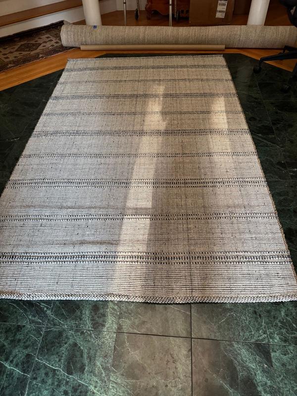 nuLOOM Garnet Striped Wool 4ft. x 6ft. Ivory Area Rug in the Rugs ...