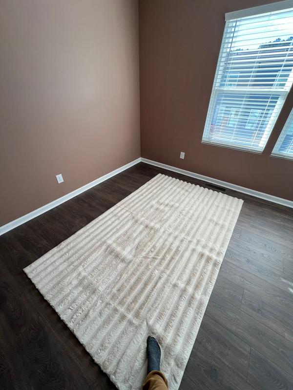 nuLOOM Kai 5 x 8 (ft) Loomed Polyester Blush Rectangular Indoor Solid ...