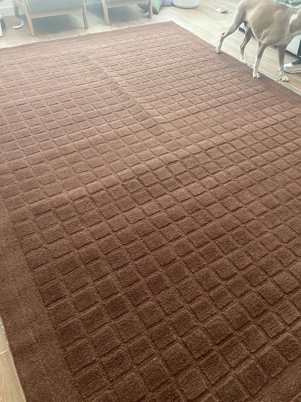 nuLOOM Fritz Checkered Wool 10ft. x 14ft. Brown Area Rug in the Rugs ...