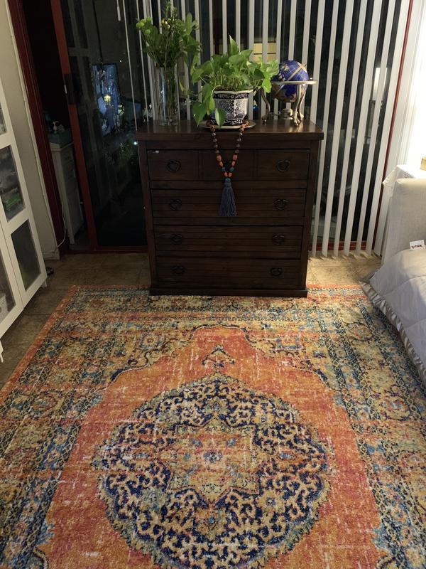 nuLOOM Vintage Arla 8 x 10 Pink Indoor Distressed/Overdyed Oriental ...