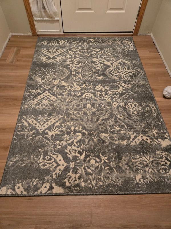nuLOOM Freja 9 X 12 (ft) Dark Gray Indoor Medallion Vintage Area Rug ...