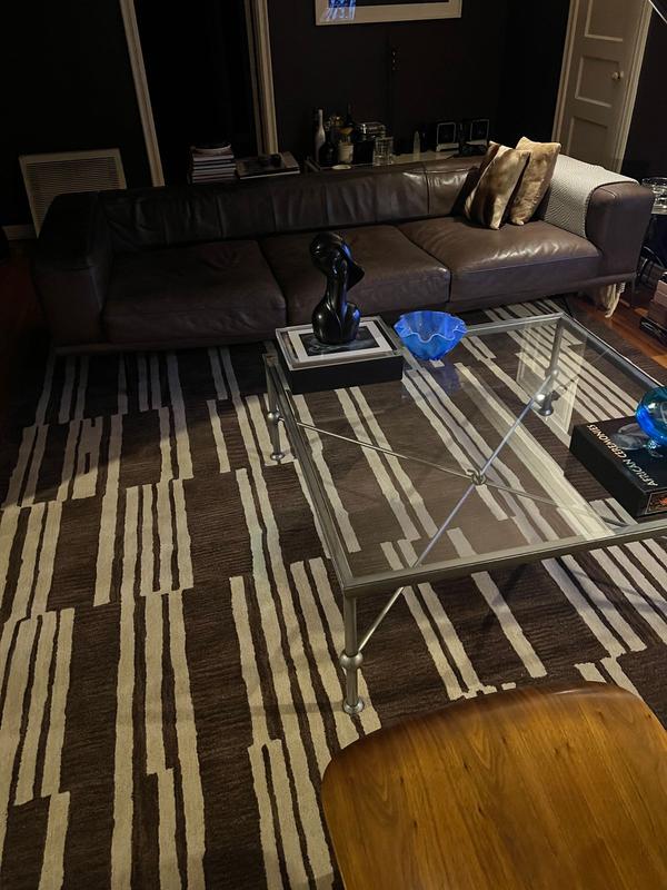 nuLOOM Tara Striped Wool 10ft. x 14ft. Brown Area Rug in the Rugs ...