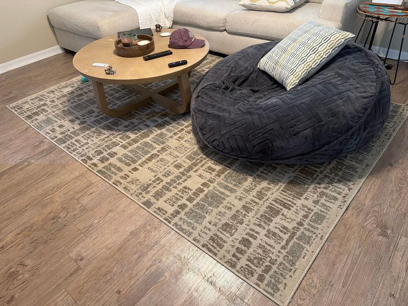 nuLOOM Dahlia Modern Abstract 10ft. x 14ft. Beige Area Rug in the Rugs ...