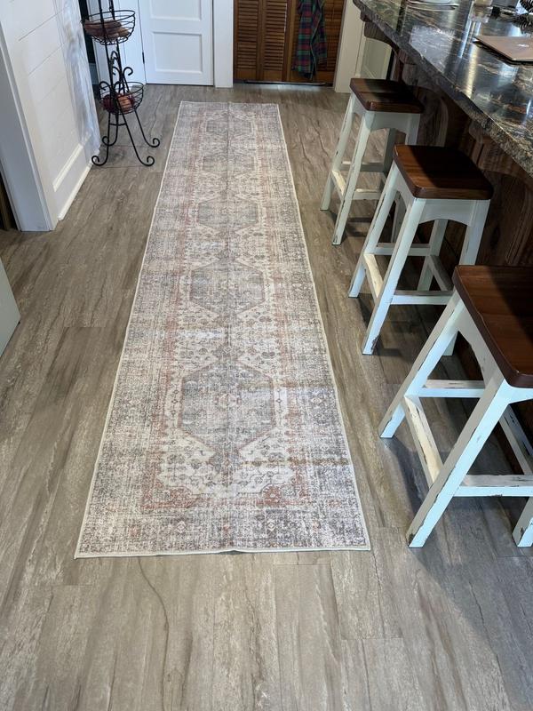 nuLOOM Revel 4 X 6 (ft) Grey Indoor Medallion Machine Washable Area Rug ...