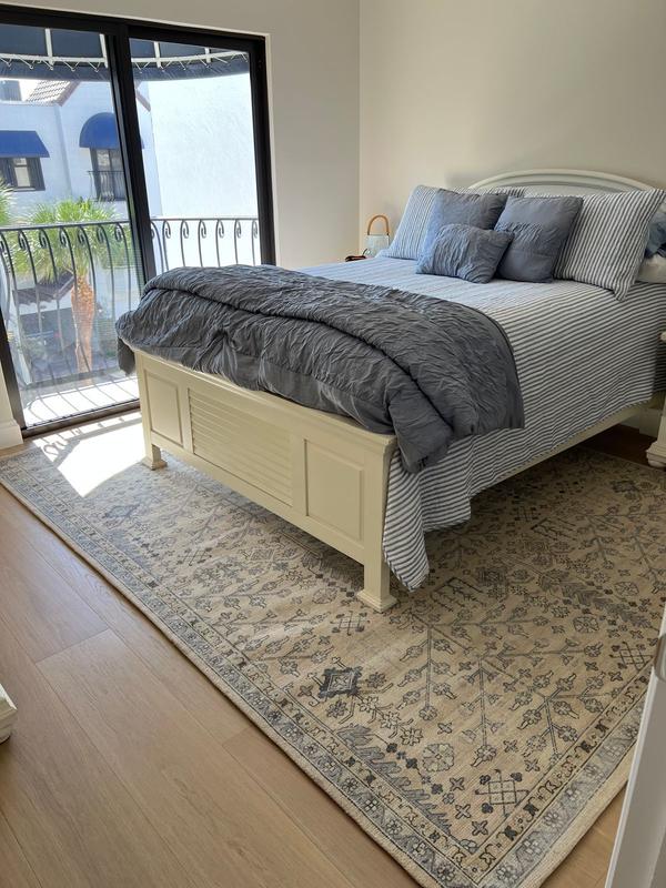 nuLOOM Flora Wool and Cotton 4ft. x 6ft. Slate Blue Area Rug in the ...