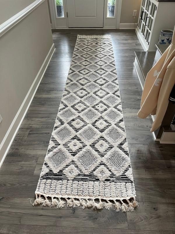 nuLOOM Journey 2 x 12 (ft) Loomed Polyester Gray Rectangular Indoor ...