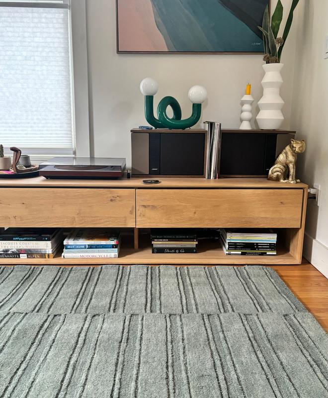 nuLOOM Starke Checked Wool 6ft. x 9ft. Hunter Green Area Rug in the ...