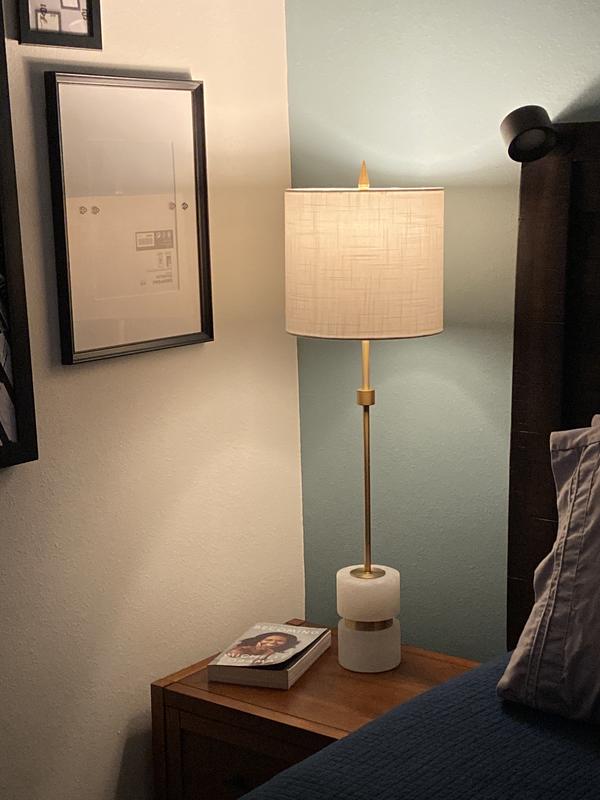 nuLOOM 31-in Bronze 3-way Table Lamp with Linen Shade MCT04AA at Lowes.com