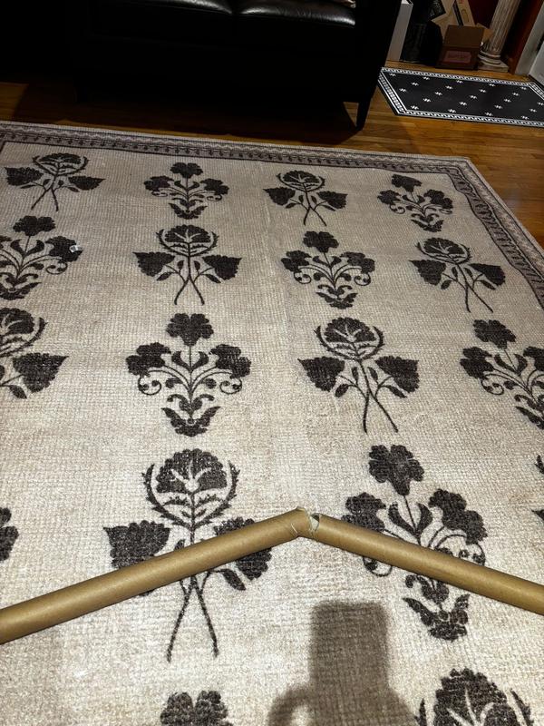 Rugs USA Padma Lakshmi Floris Hand-Tufted Floral Wool-Blend Rug 9ft ...