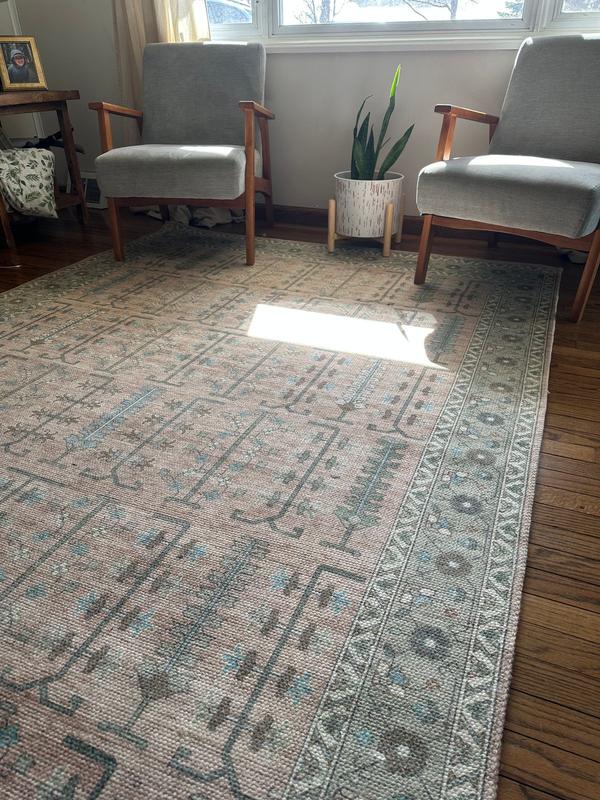 nuLOOM Mythic Wool and Cotton 10ft. x 14ft. Peach Area Rug in the Rugs ...