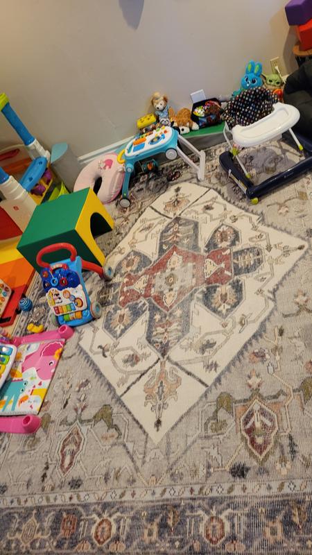 nuLOOM Mali 2 X 10 (ft) Ivory Indoor Medallion Machine Washable Runner ...