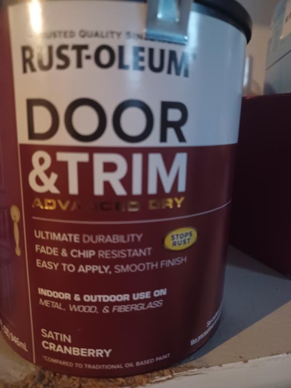 Rust-Oleum Satin Cranberry Water-based Interior/Exterior Door and Trim ...