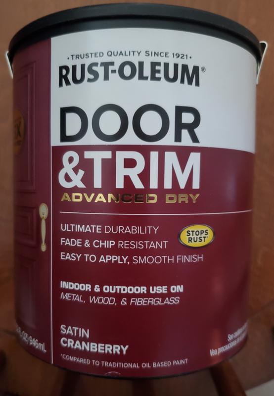 Rust-Oleum Satin Cranberry Water-based Interior/Exterior Door and Trim ...