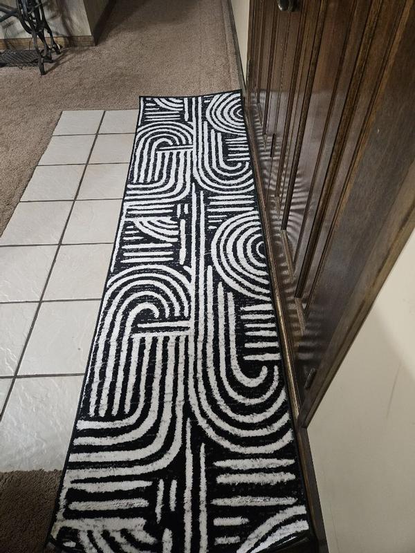 World Rug Gallery Naples 2 x 3 (ft) Flatweave Black Rectangular Indoor ...