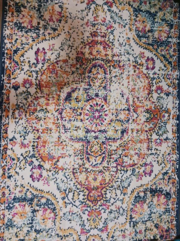 World Rug Gallery Avalon 3 X 5 (ft) Navy Indoor Medallion Oriental Area ...