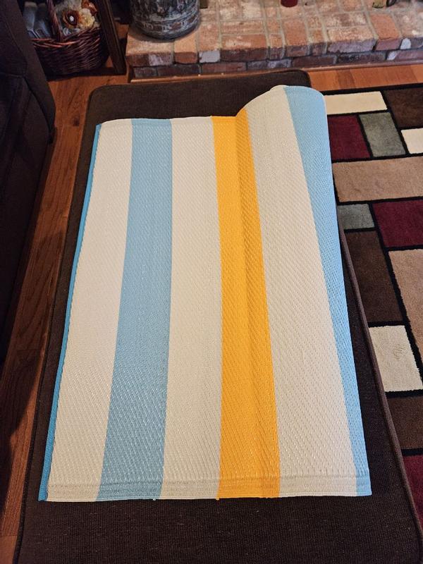 World Rug Gallery 3 X 5 (ft) Blue Indoor/Outdoor Floral/Botanical ...