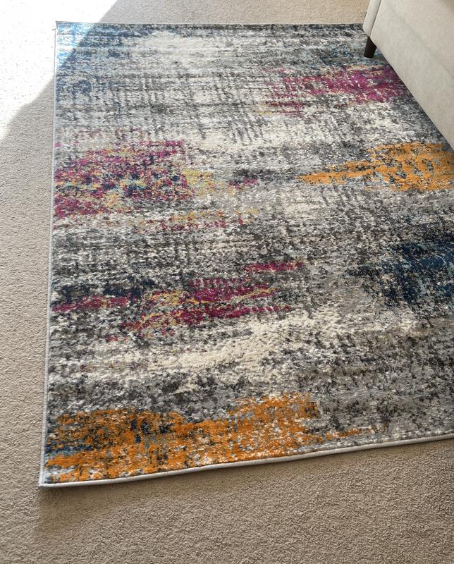 World Rug Gallery 2 X 7 (ft) Blue Indoor Abstract Vintage Runner Rug ...