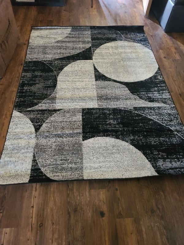 World Rug Gallery Kensley 5 x 7 (ft) Flatweave Polypropylene Black ...