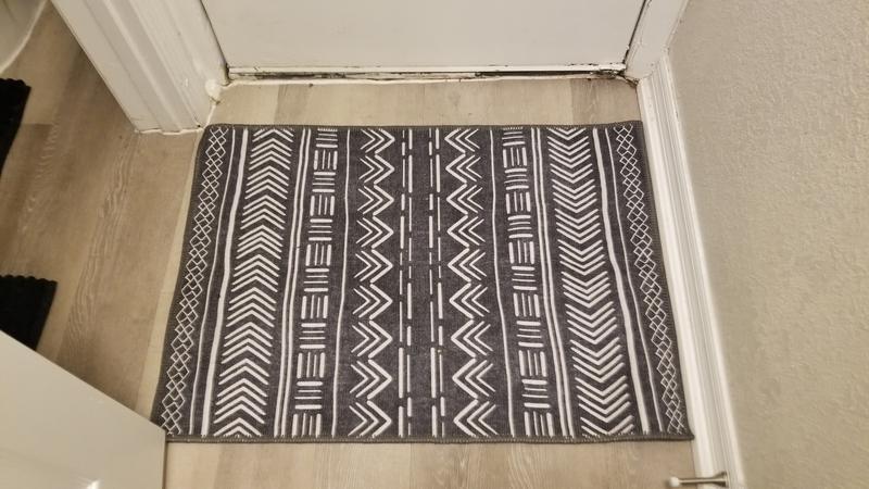 World Rug Gallery Somerville 2 x 7 (ft) Loomed Polyester Dark Gray ...