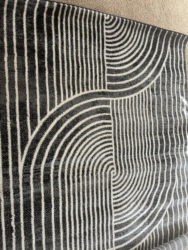 World Rug Gallery Kensley 5 x 7 (ft) Flatweave Polypropylene Black ...