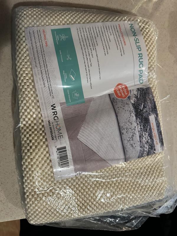 World Rug Gallery FLOORGUARD 4 x 6 (ft) Rectangular PVC Non-Slip Rug ...