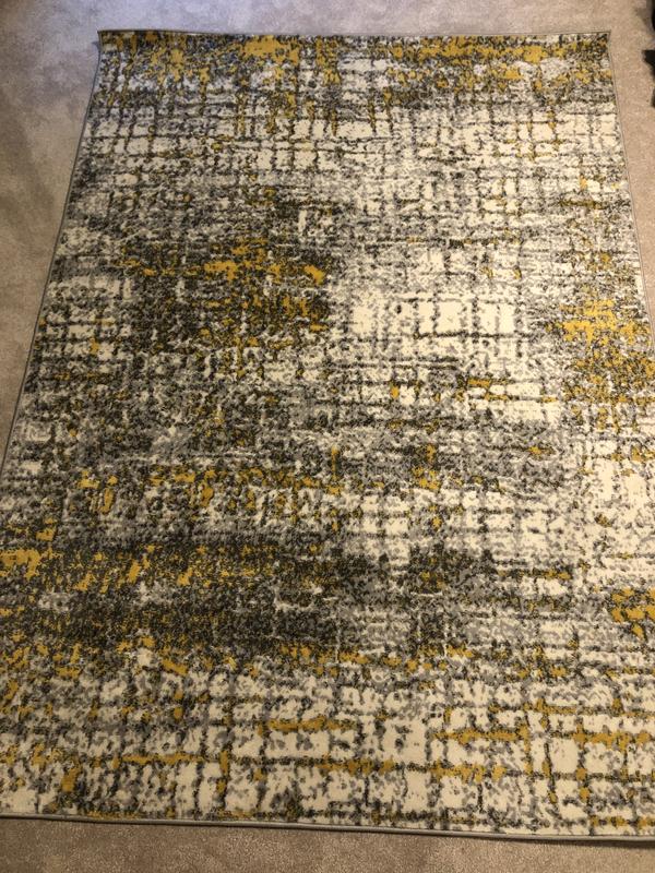 World Rug Gallery Fresno 2 X 7 (ft) Yellow Indoor Abstract Bohemian ...
