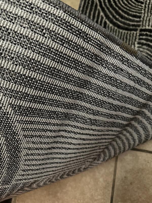 World Rug Gallery Kensley 2 x 7 (ft) Flatweave Polypropylene Black ...