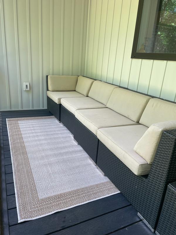 World Rug Gallery Garden 2 x 7 (ft) Flatweave Blue Rectangular Indoor ...