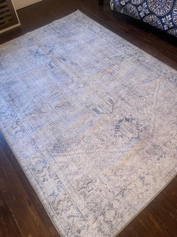 World Rug Gallery 9 X 12 (ft) Blue Indoor Medallion Bohemian/Eclectic ...