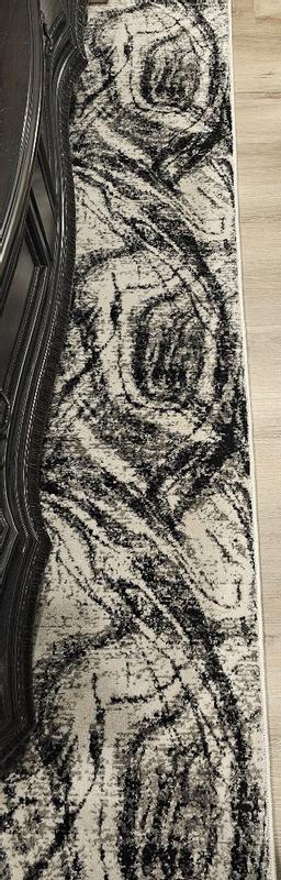 World Rug Gallery Naples 2 x 12 (ft) Flatweave Polypropylene Black ...