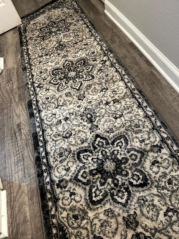 World Rug Gallery Kensley 2 x 7 (ft) Flatweave Polypropylene Black ...