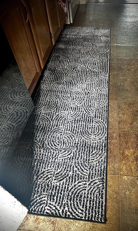 World Rug Gallery Kensley 2 x 7 (ft) Flatweave Polypropylene Black ...