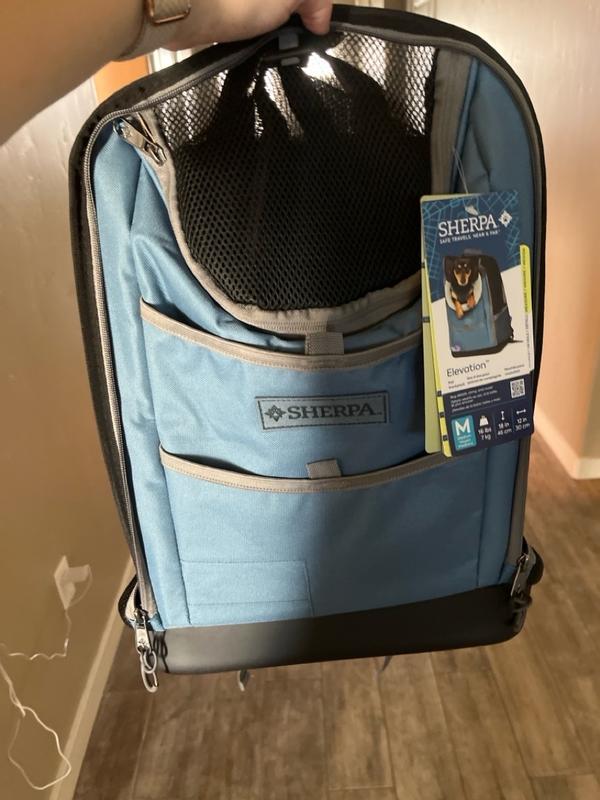 Sherpa Blue Elevation Medium Pet Backpack for Cats & Dogs