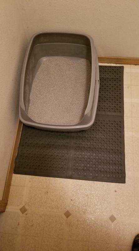 WorldWise Imports SmartyKat Gray Rubber Cat Litter Mat BPA-Free Large ...