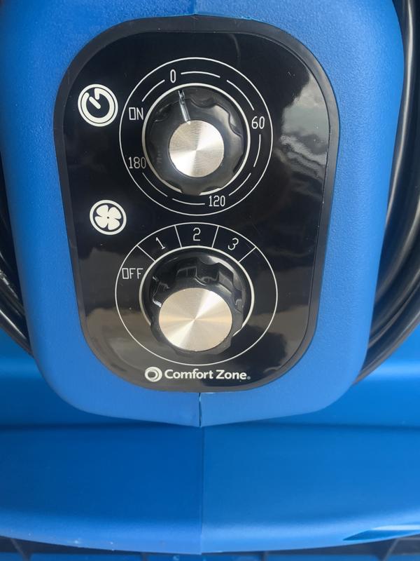 Comfort Zone 11-in 120-Volt 3-Speed High Velocity Indoor Blue Floor Fan ...