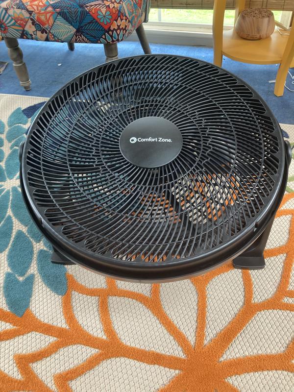 Comfort Zone 20-in 3-Speed Indoor Black Desk Fan in the Portable Fans ...