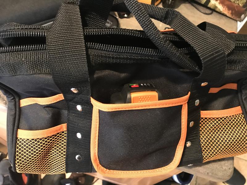 WORX Black Nylon 8.75-in Zippered Tool Bag WA0076 at Lowes.com