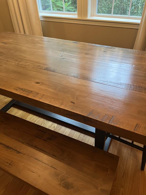 Walker Edison Grey 60-in Dining Bench at Lowes.com