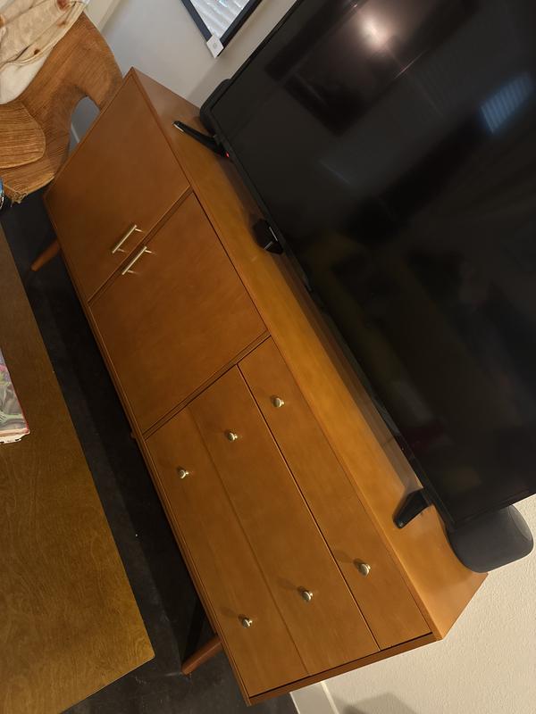 Walker Edison Midcentury Acorn Console table at Lowes.com