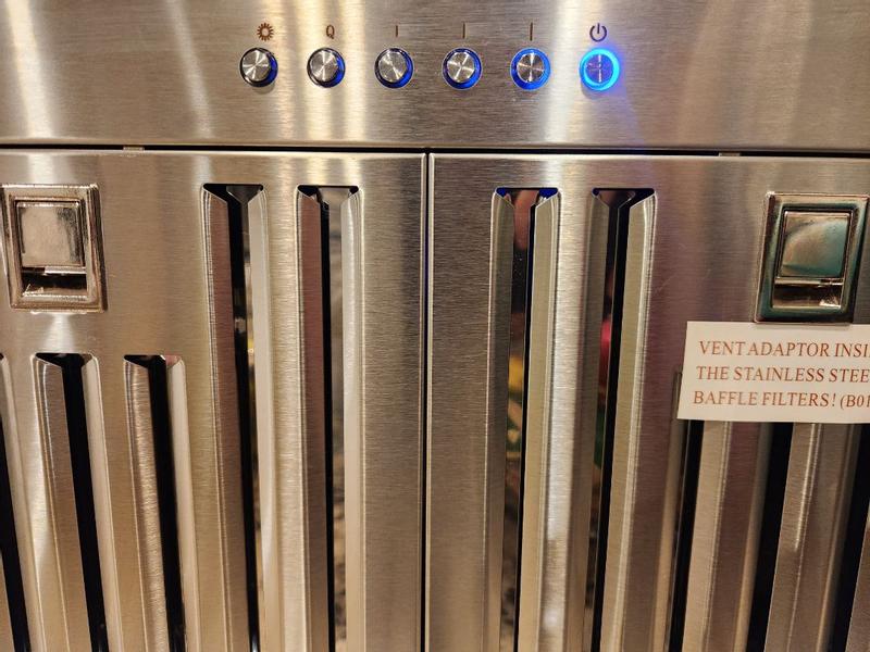 DIVAN 36in 900CFM Convertible Insert Stainless Range Hood with 4-Speed ...