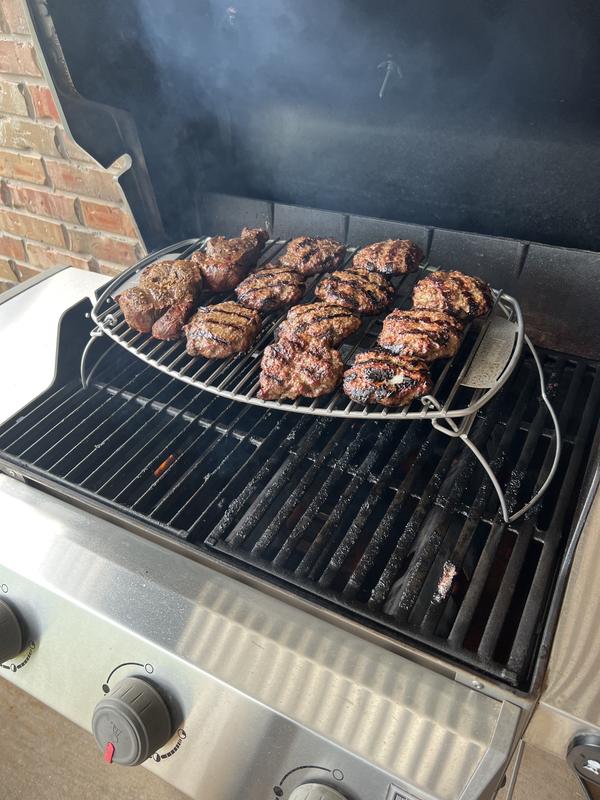 Weber 22-in x 12-in Rectangle Stainless Steel Warming Rack in the Grill ...